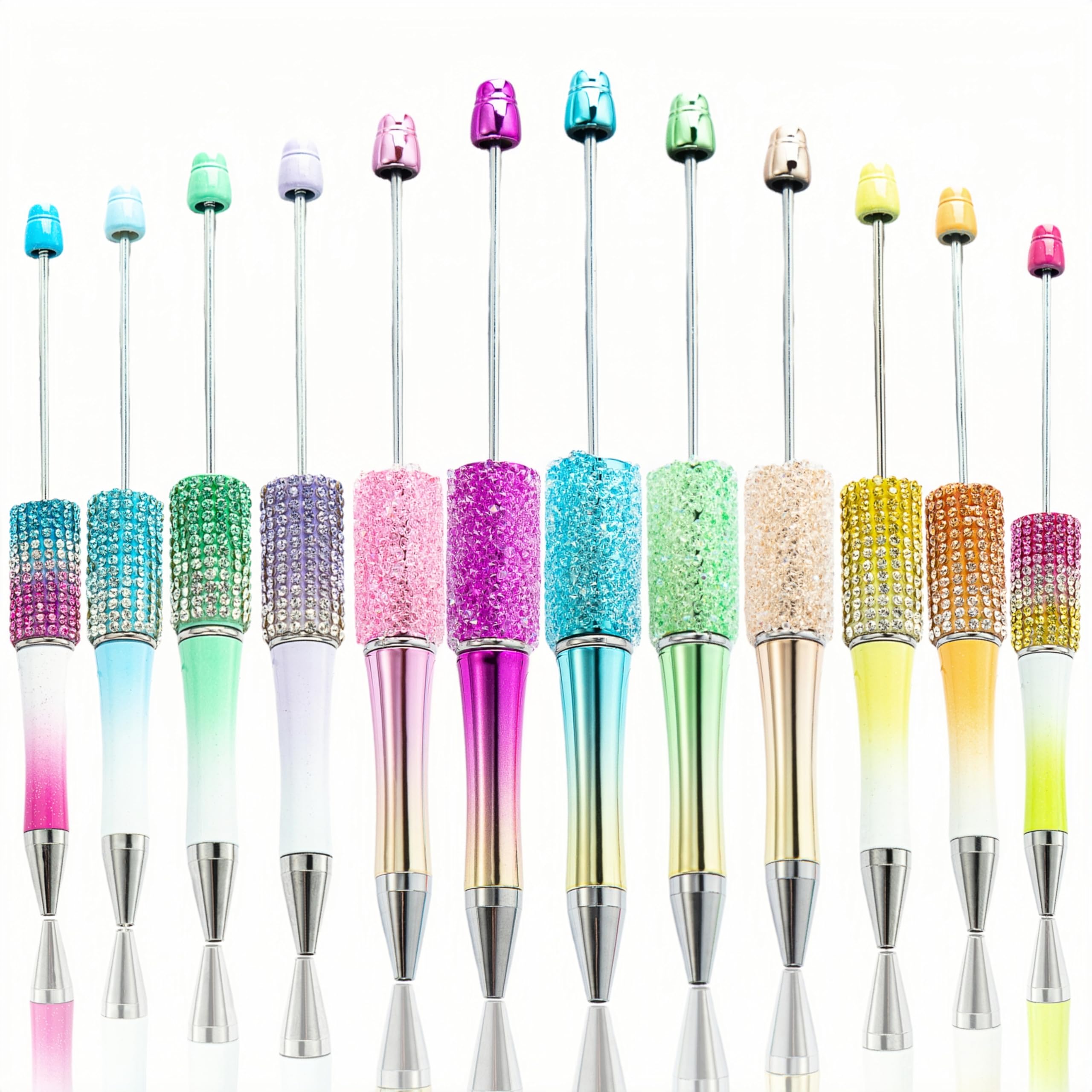 Amazon.com : KUNHEHO Beadable Pens 12Pcs Fancy Diamond Cute Pens for ...