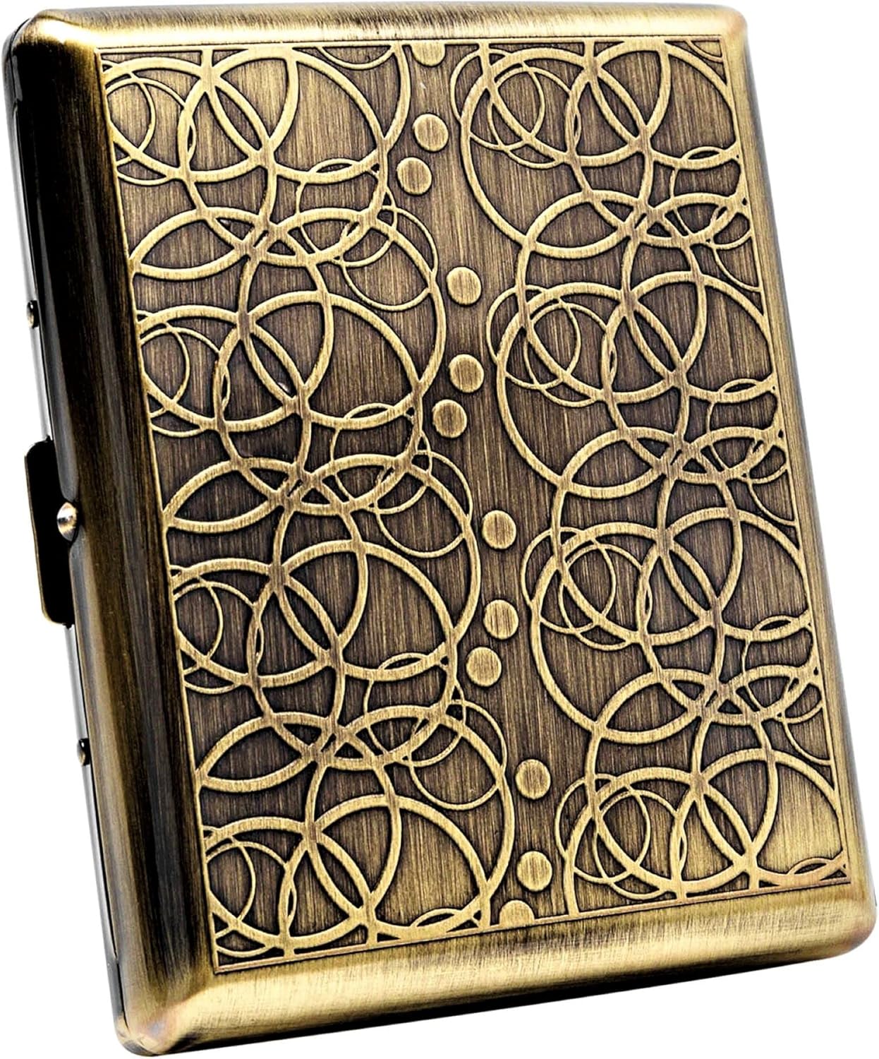 Goshentech Retro Metal case,Plated Bronze,20 Capacity,for Men and Women ...