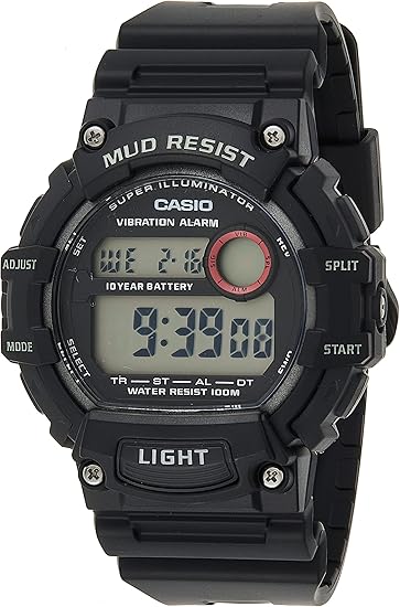 Amazon.com: Casio Mud Resistant Stainless Steel Quartz Watch with Resin ...