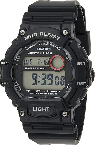 Amazon.com: Casio Mud Resistant Stainless Steel Quartz Watch with Resin ...