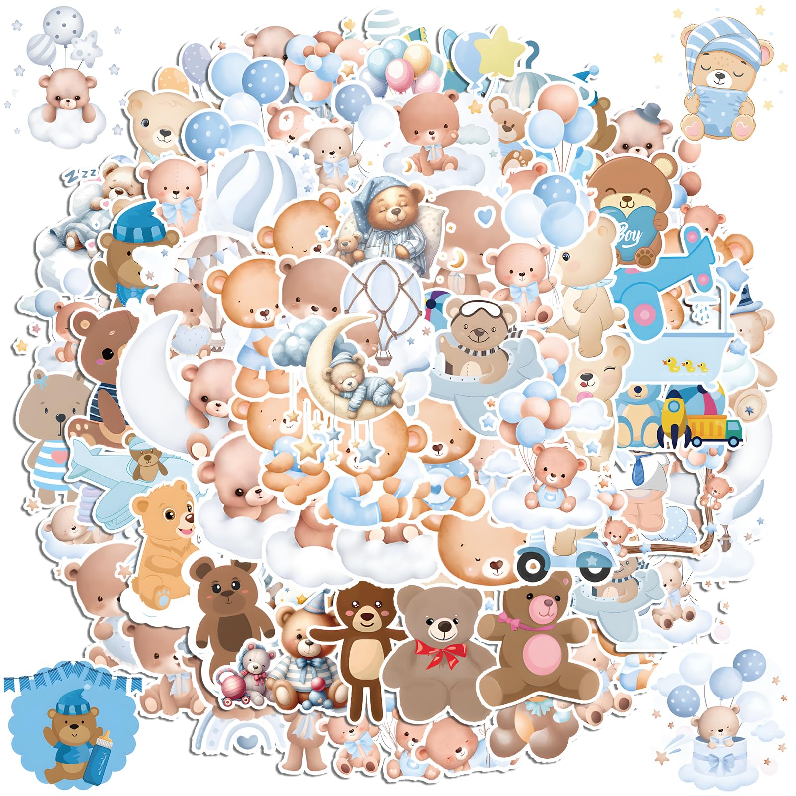 Amazon.com: 100pcs Baby Stickers for Scrapbooking Cute Bear Stickers ...