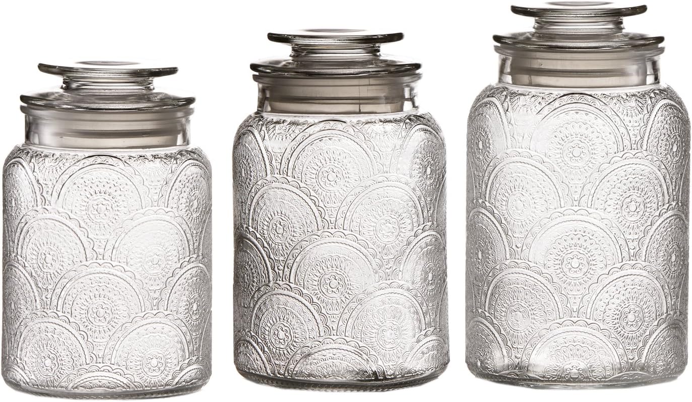 Amazon.com: Mason 4-Piece Glass Canister Set : Home & Kitchen