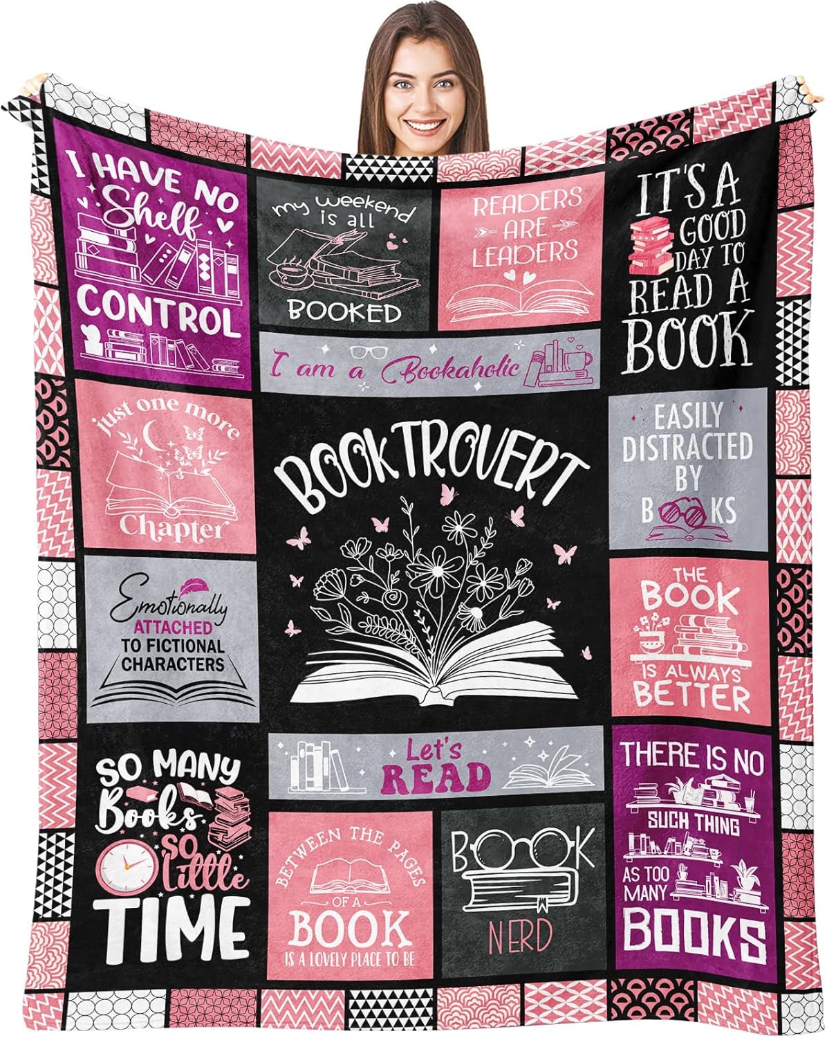 Amazon.com: Stbyiz Book Lovers Gifts Blanket 60" x 50", Birthday Gifts ...
