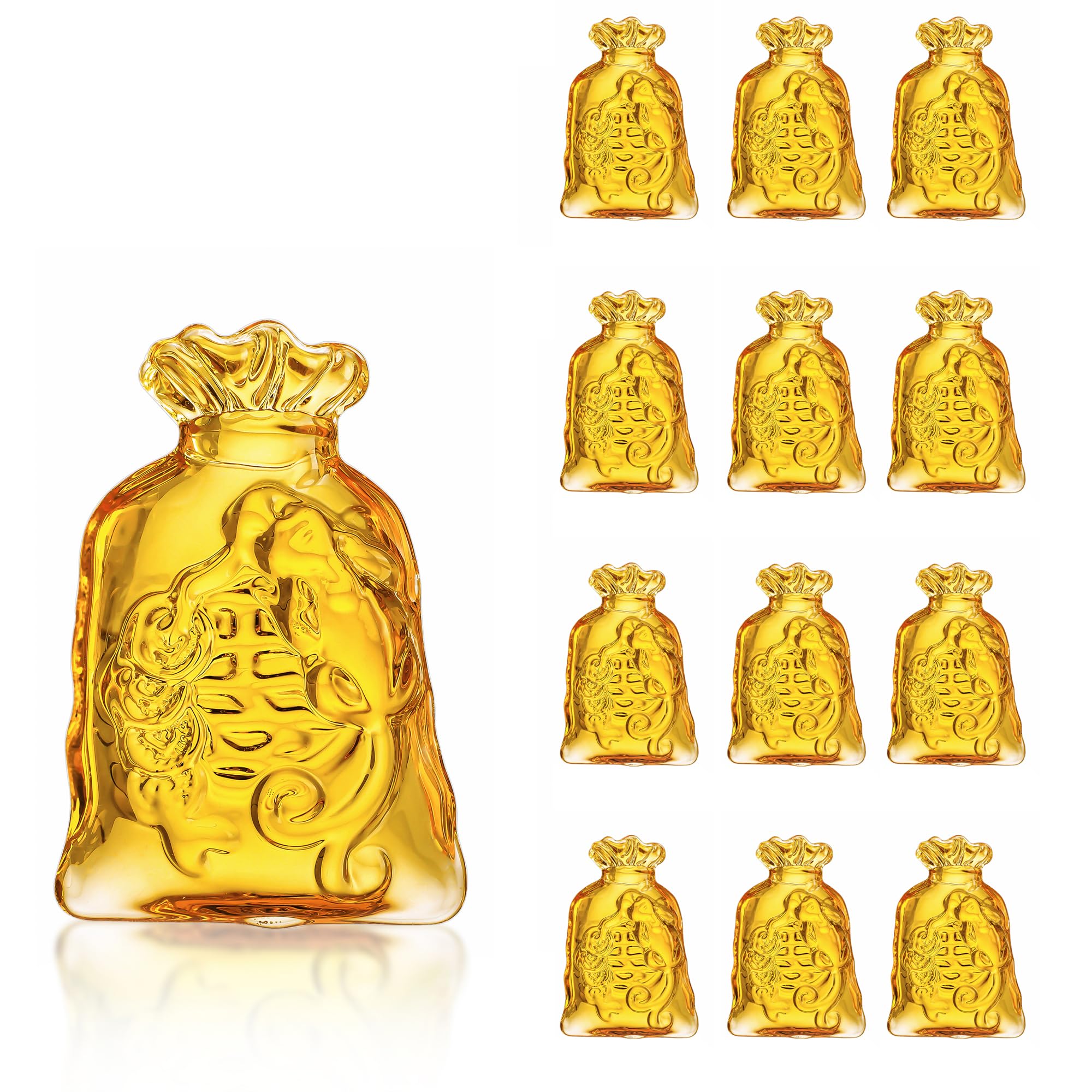 Amazon.com: YU FENG 13 Pack Crystal Chinese Money Bag Figurine Glass ...