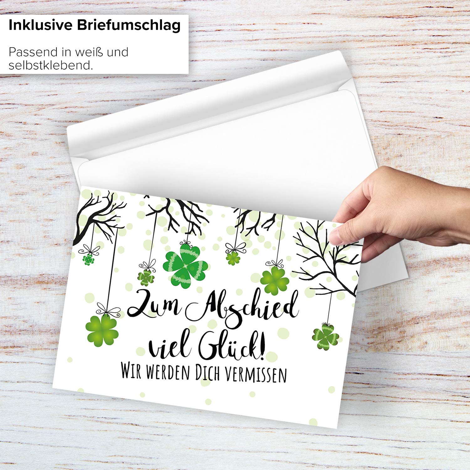 Viel Glück, Wir Werden Dich Vermissen Karten