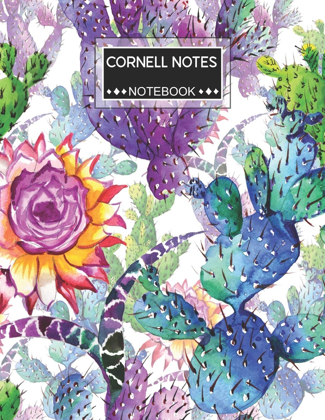 Amazon.com: Cornell Notes Notebook: Colorful Cactus College Ruled ...