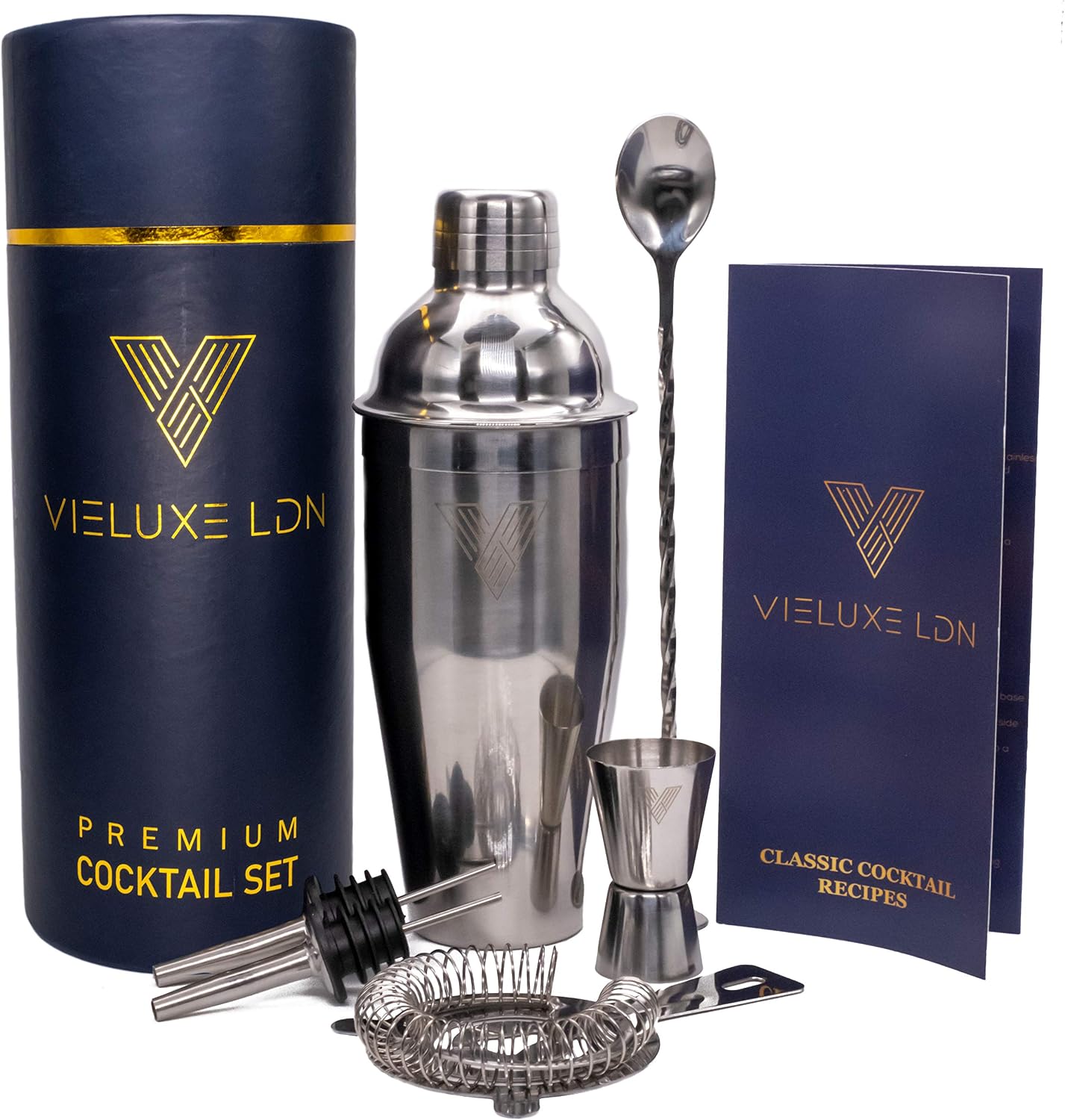 Vieluxe LDN® Cocktail Making Set | 6 pcs Cocktail Gift Set: Cobbler ...