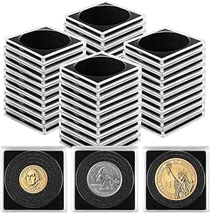 Amazon.com : Fansunta 80 Pcs Adjustable Acrylic Coin Collection Cases ...