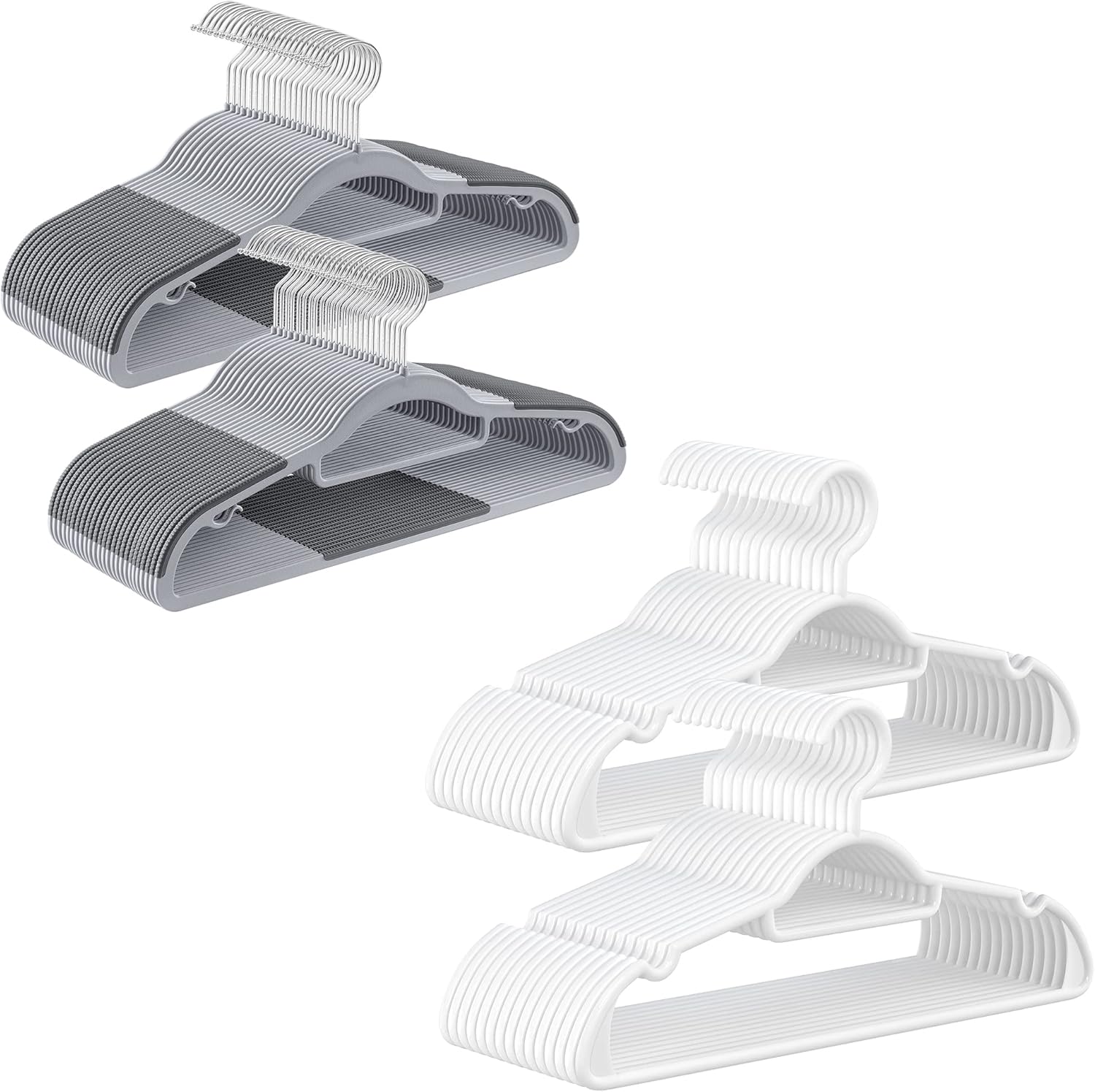 Amazon.com: SONGMICS Coat Hangers Bundle, 50-Pack Heavy-Duty Plastic ...
