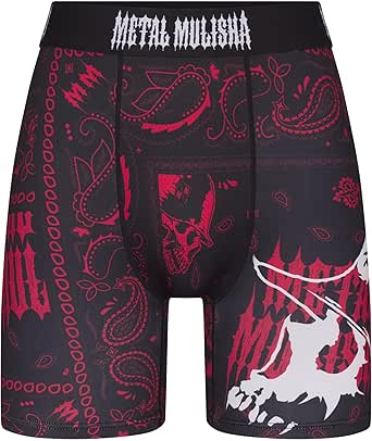 Amazon.com: Metal Mulisha Mens Rag 2 Boxer Brief, Black/Red, 4X-Large ...