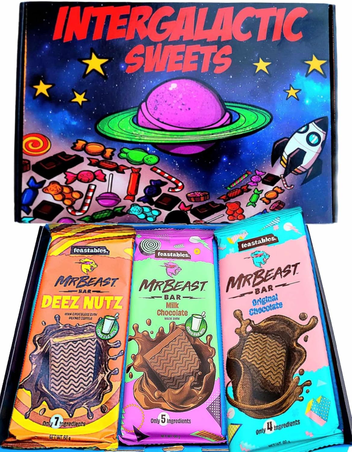 Beast Chocolate Bar Hamper Gift Box | 3 bars | Deez Nutz, Original ...