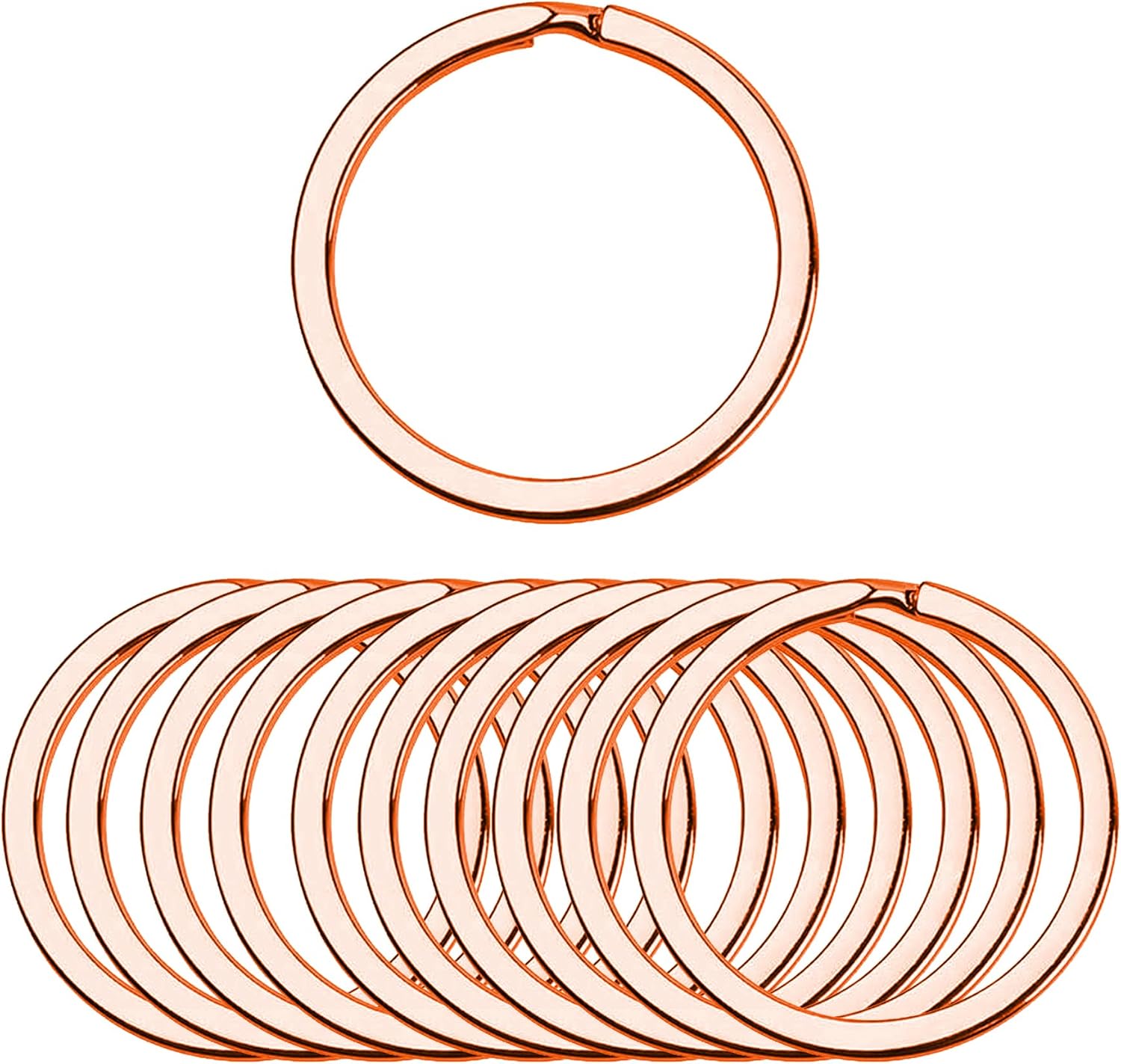 Amazon.com: Mandala Crafts 1 Metal Key Rings for Keychains - Flat Rose ...