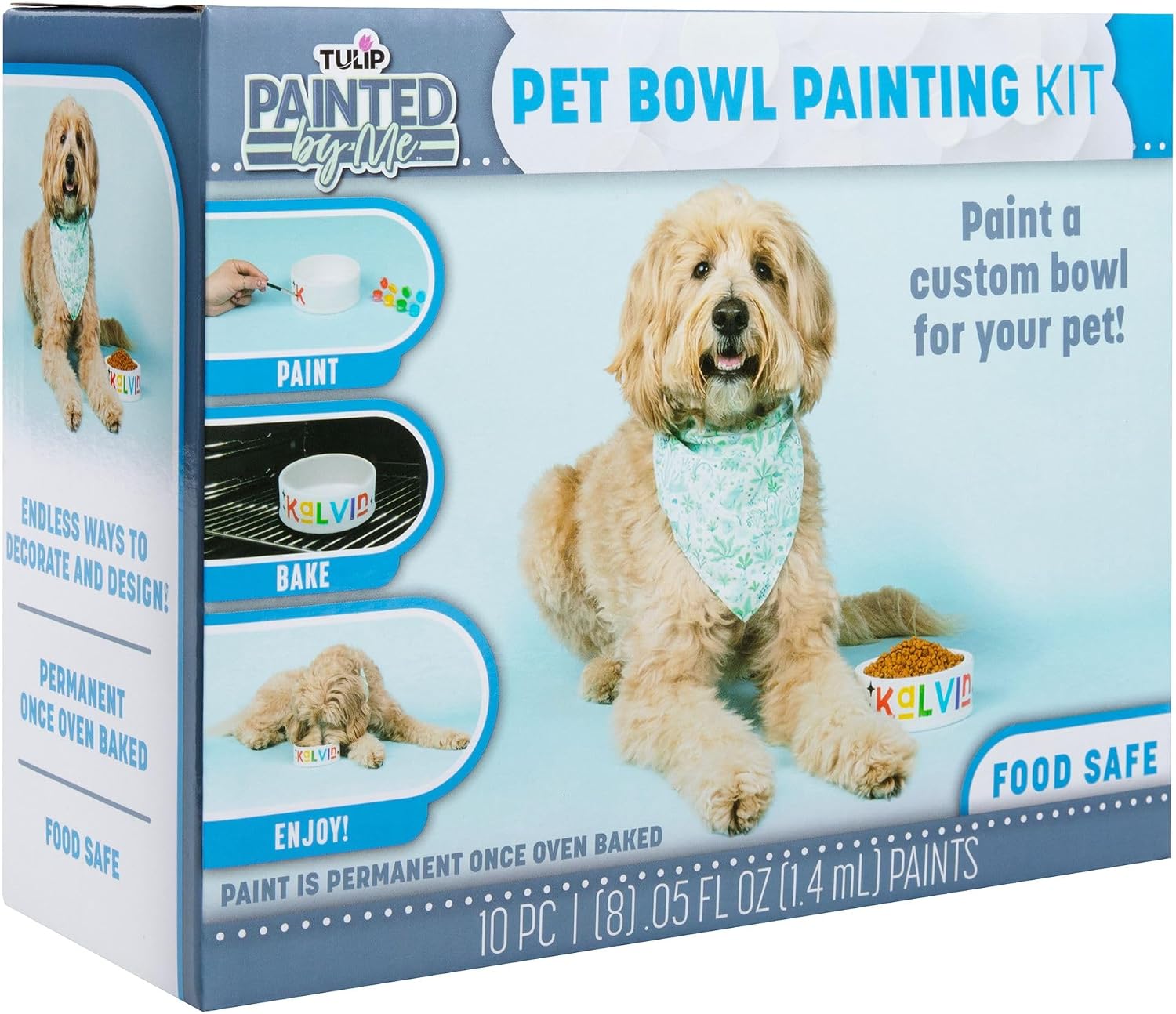 Amazon.com: Tulip Paint & Bake Ceramic Pet Bowl Kit, Family Friendly ...