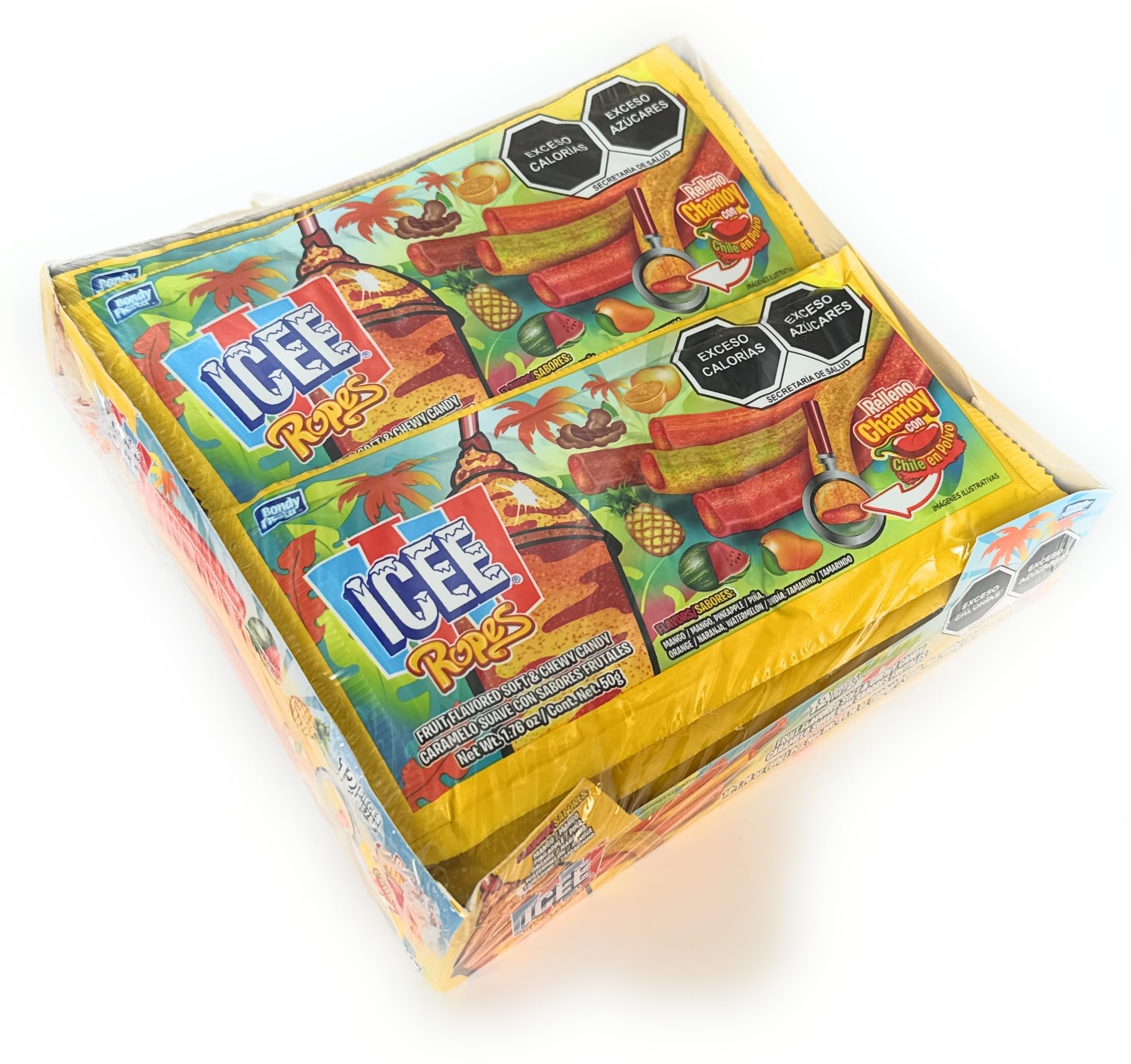 Bondy Fiesta ICEE Ropes. Caramelo suave con sabores frutales. Forma de ...