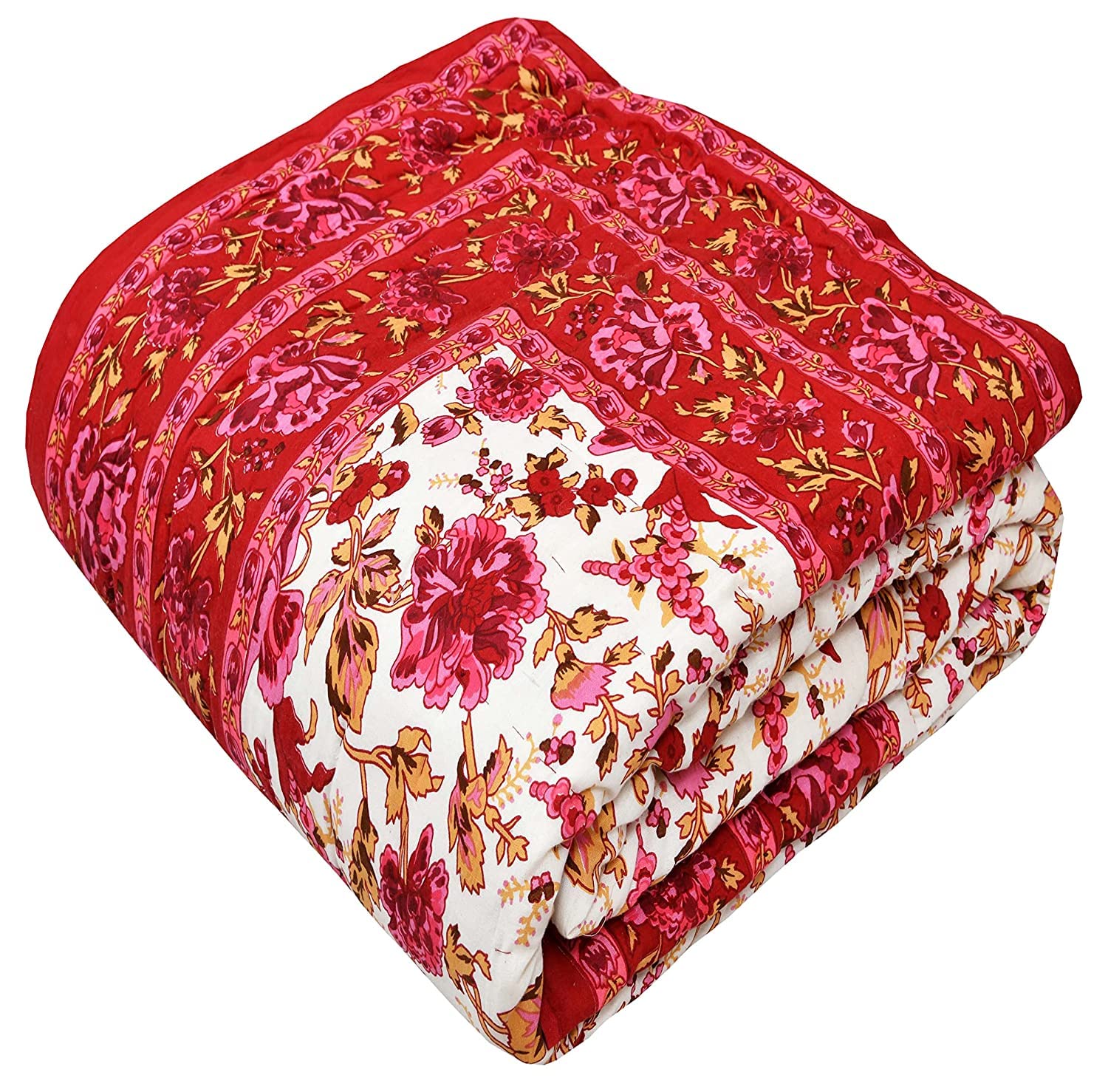Buy WORLDNEX 400 TC Pure Cotton Traditional Rajasthani Floral Printed ...