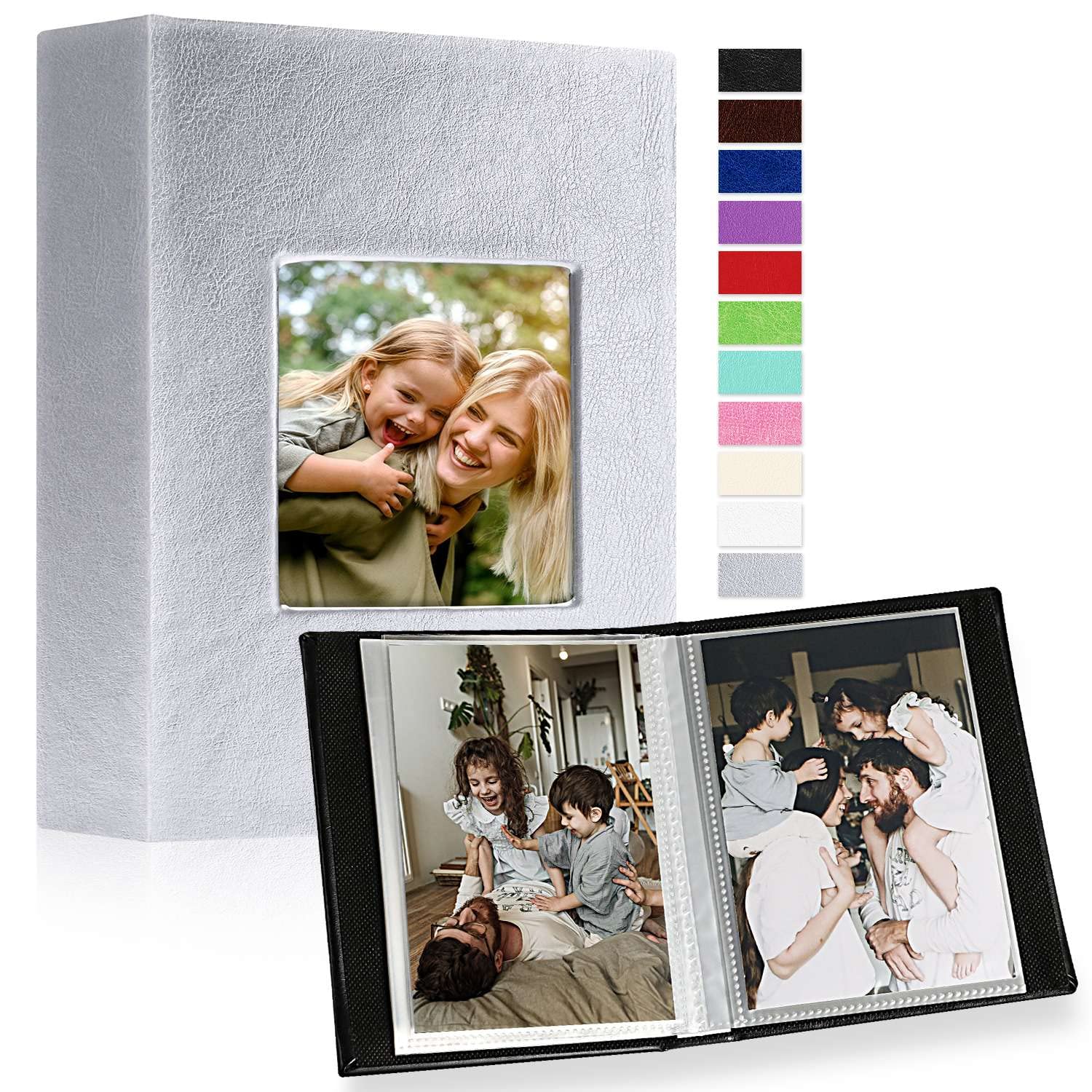 Snapklik.com : Photo Album 4x6 100 Pockets 2 Packs, Small Mini Capacity ...