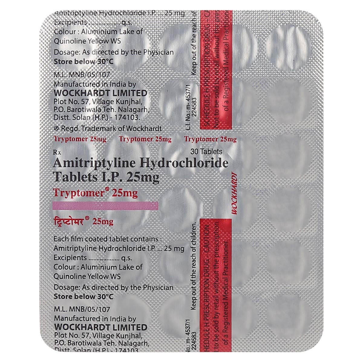 Reddy's Labs Tryptomer 10mg 30 Tablet For Depression,, 41% OFF