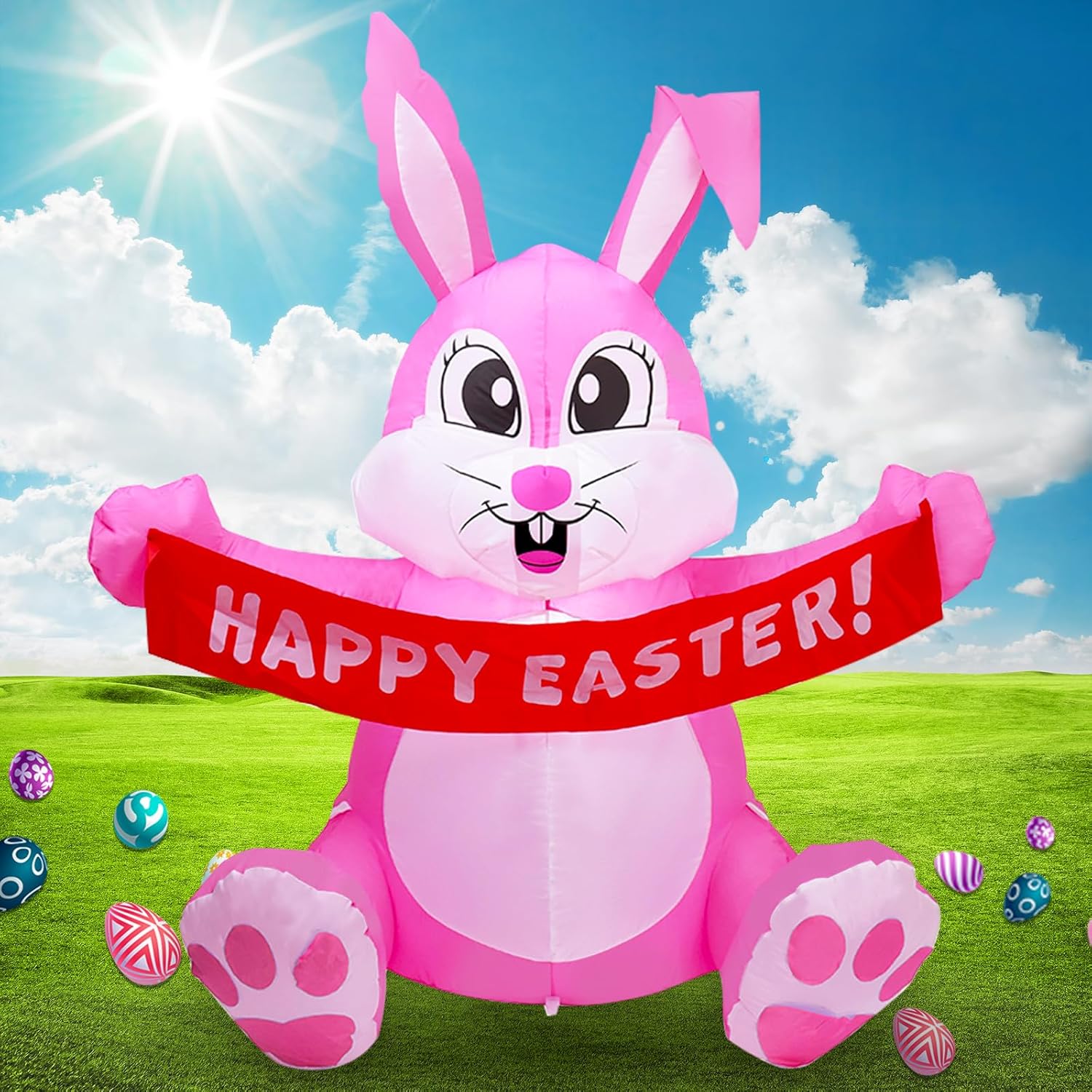 Amazon.com: Maesixz 5FT Easter Inflatables Outdoor Decorations ...