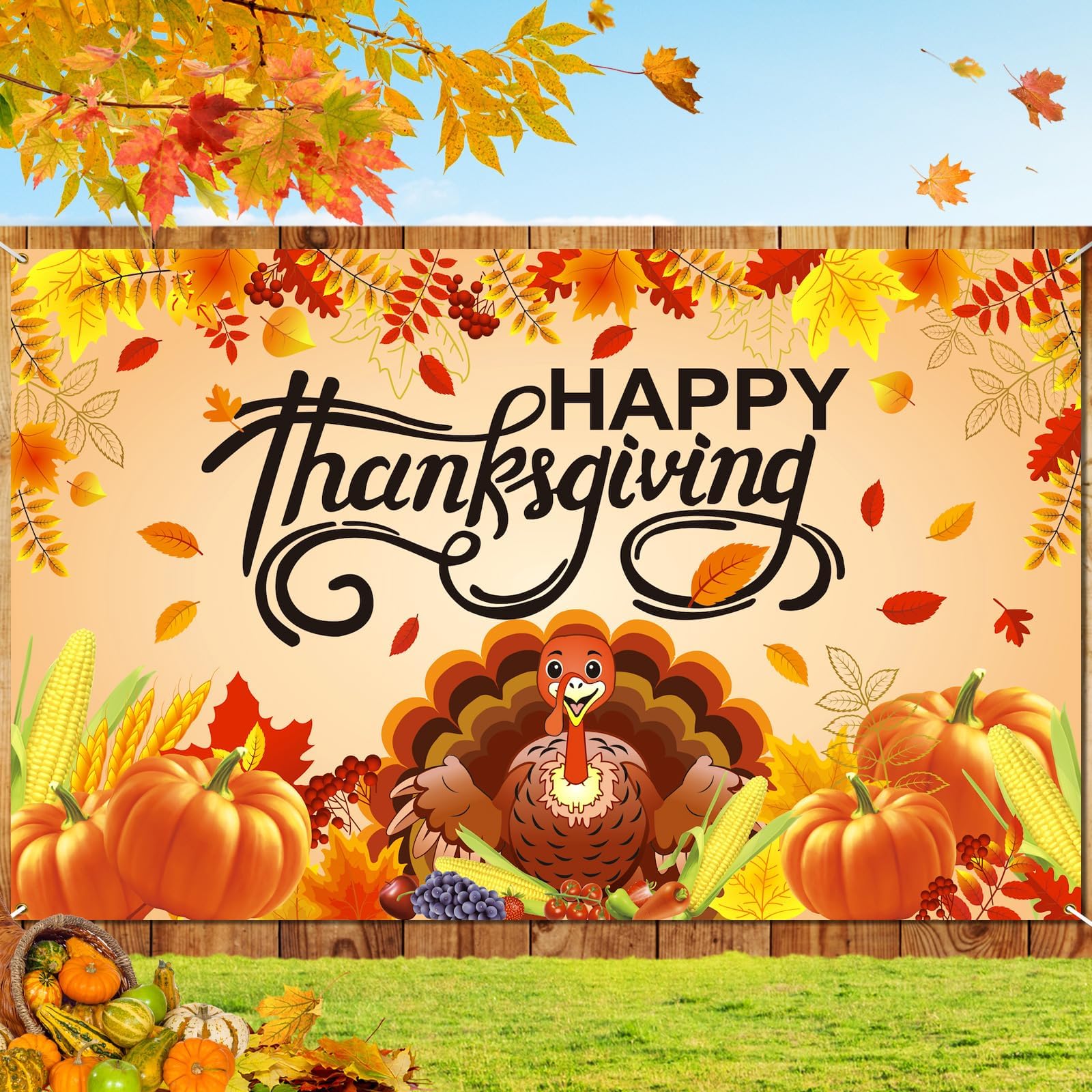 Amazon.com : Thanksgiving Decorations Happy Thanksgiving Banner ...