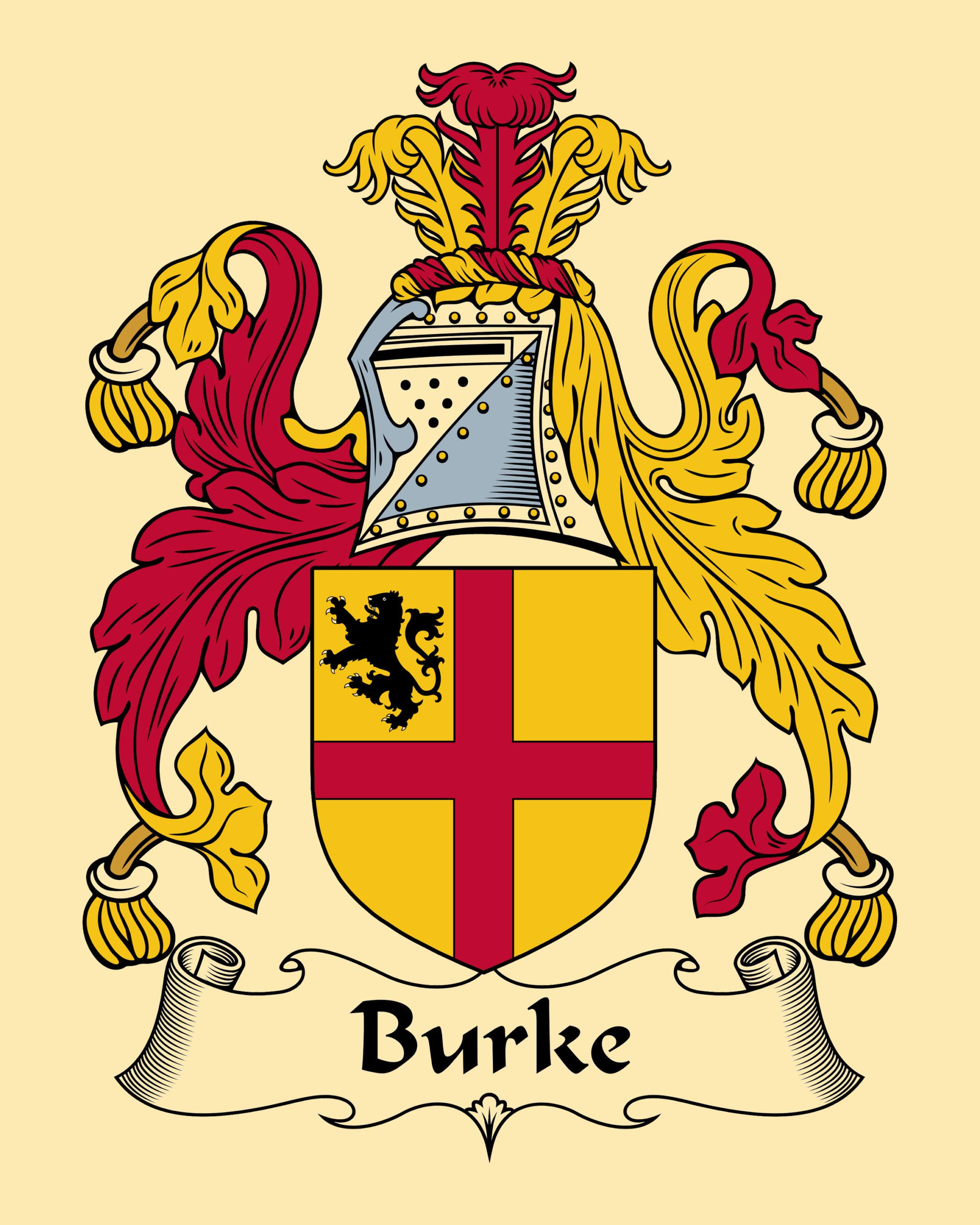 Amazon.com: Carpe Diem Designs Burke Coat of Arms/Burke Family Crest ...