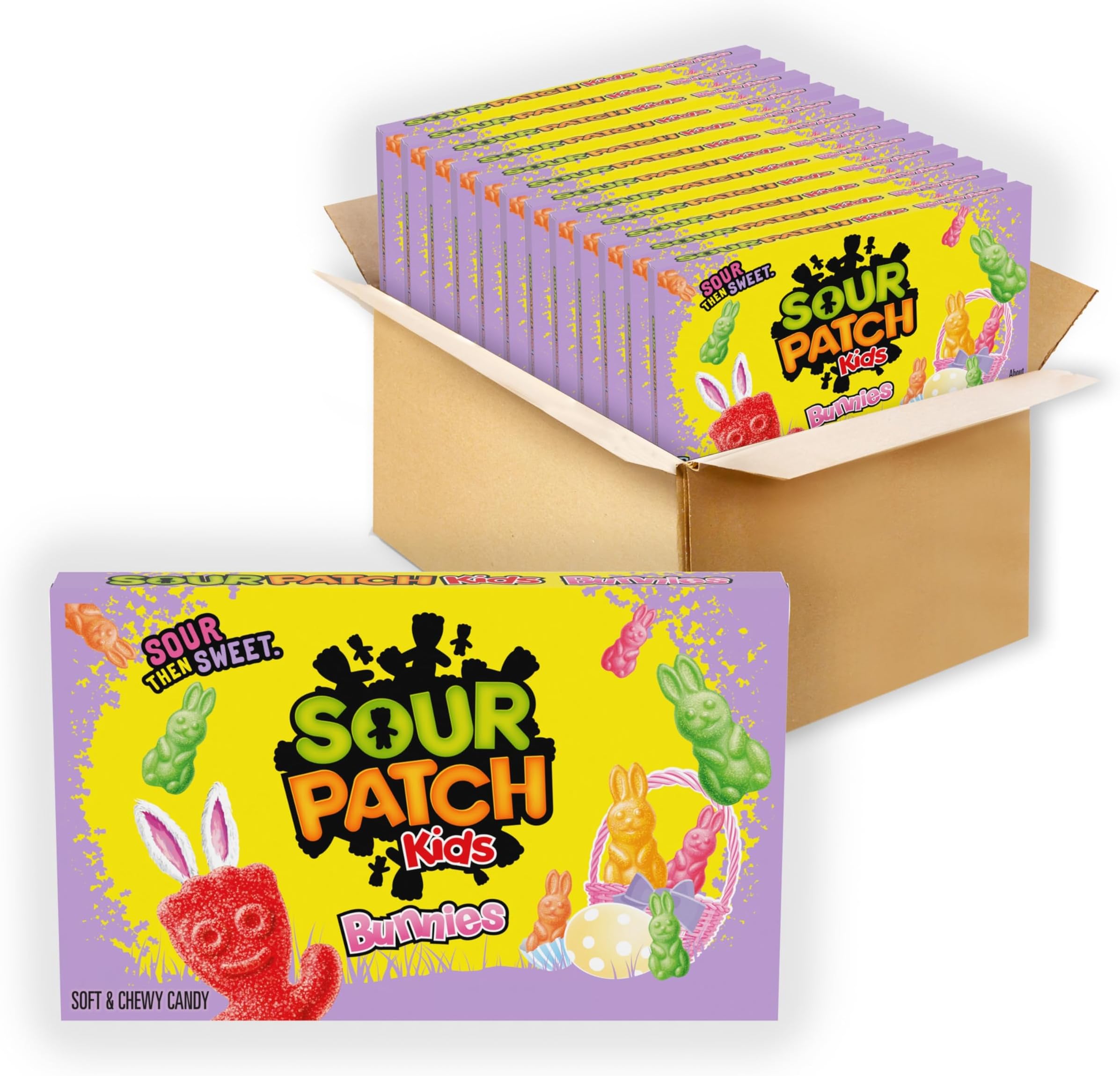 Amazon.com : SOUR PATCH KIDS Bunnies Soft and Chewy Easter Candy, 18 ...