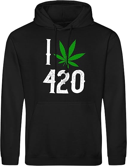 I Love 420 Unisex Hoodie : Amazon.co.uk: Fashion