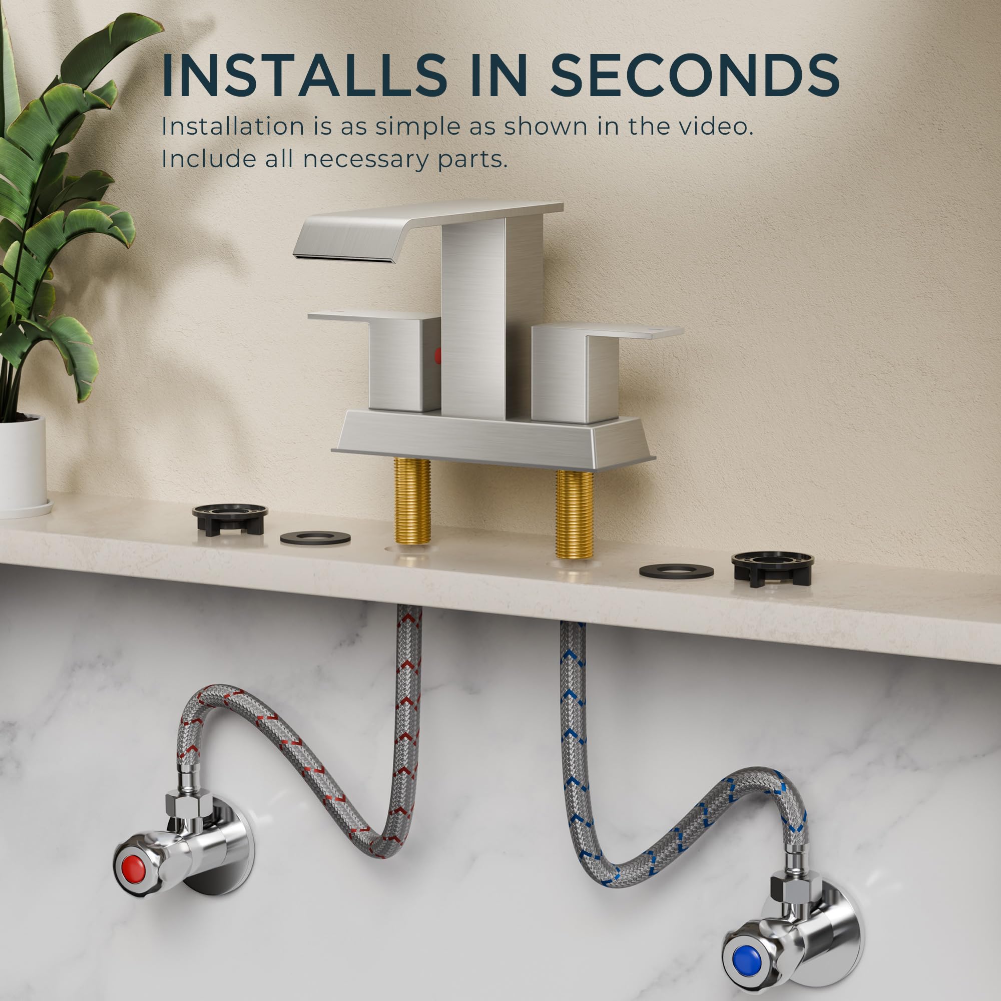 Snapklik.com : FORIOUS 4 Inch Centerset Bathroom Sink Faucet 2 Or 3 ...