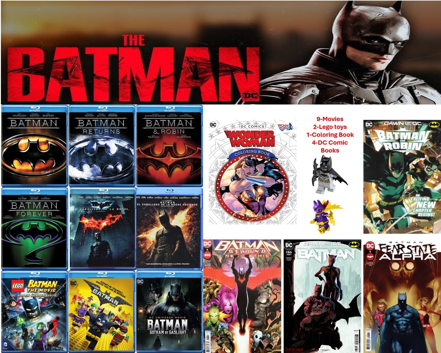 Amazon.com: 9-Movie Batman Collection: Batman 1989 (Original)/ Batman ...