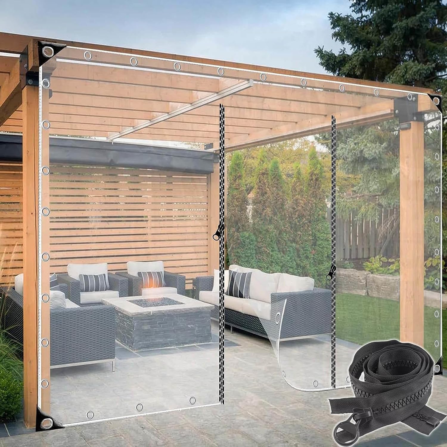Waterproof Transparent Tarpaulin Side Panels,Outdoor Clear Tarp ...