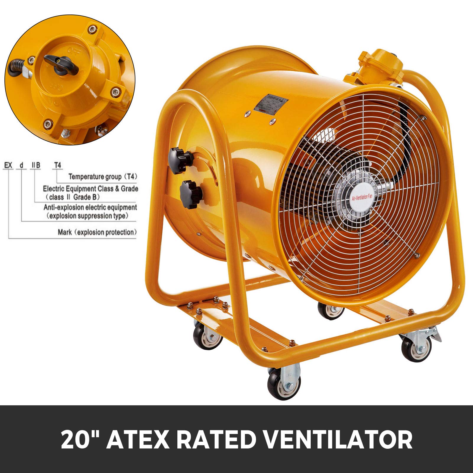 Flowerw Atex Explosion Proof Portable Ventilation Fan 20inch 500mm 900w ...
