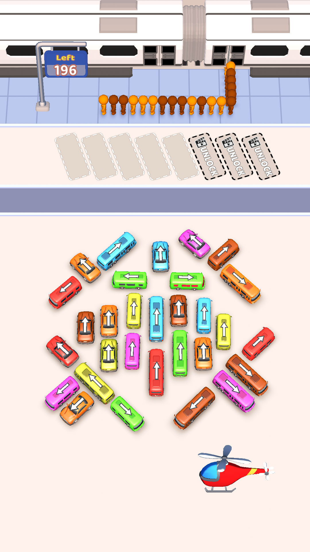 Bus Go: Car Parking Jam. A fun Bus Sorting Game. Solve tricky Bus Sort ...