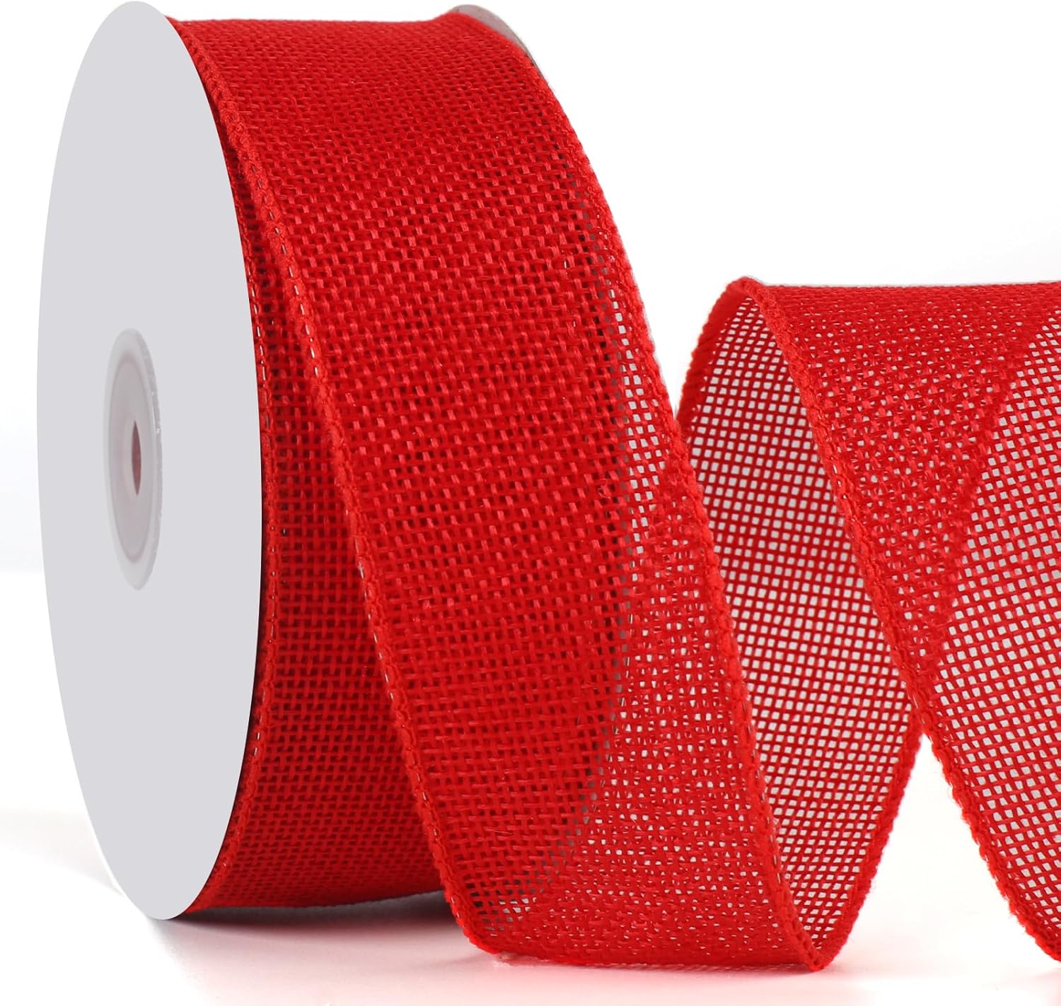 Amazon.com: Phinus Burlap Wired Edge Ribbon (Red), Burlap Ribbon, 1 ...