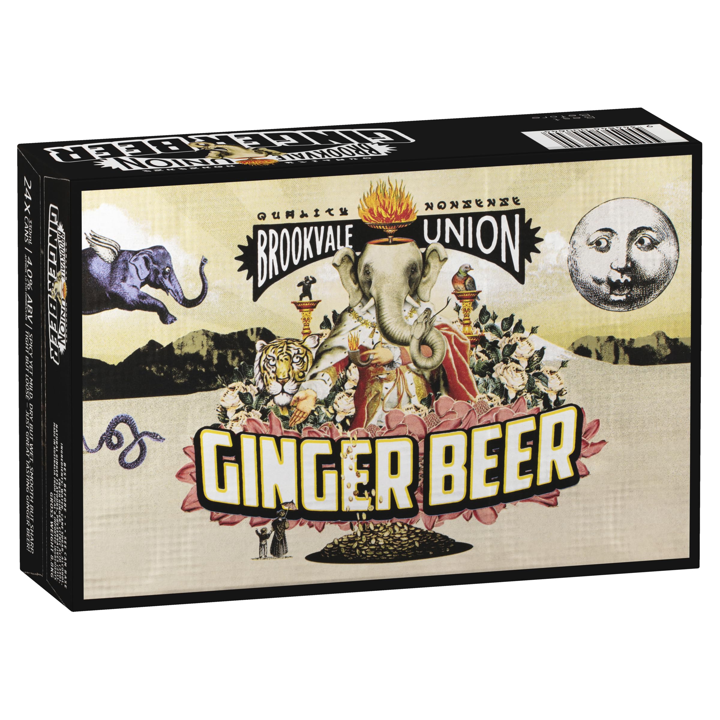 Brookvale Union Alcoholic Ginger Beer, Spicy & Smooth Finish, 4% ABV ...