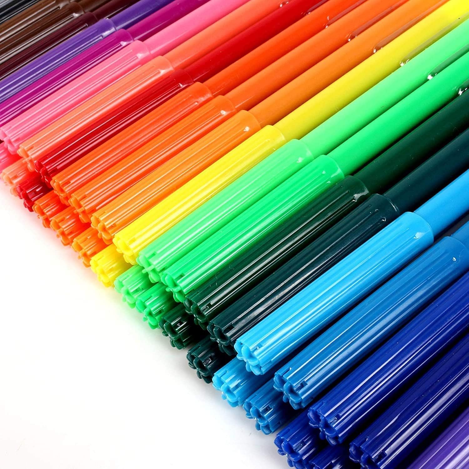 JMS we create smile [Set of 50 Pcs] Fine Tip Fibre Colouring Pens for ...