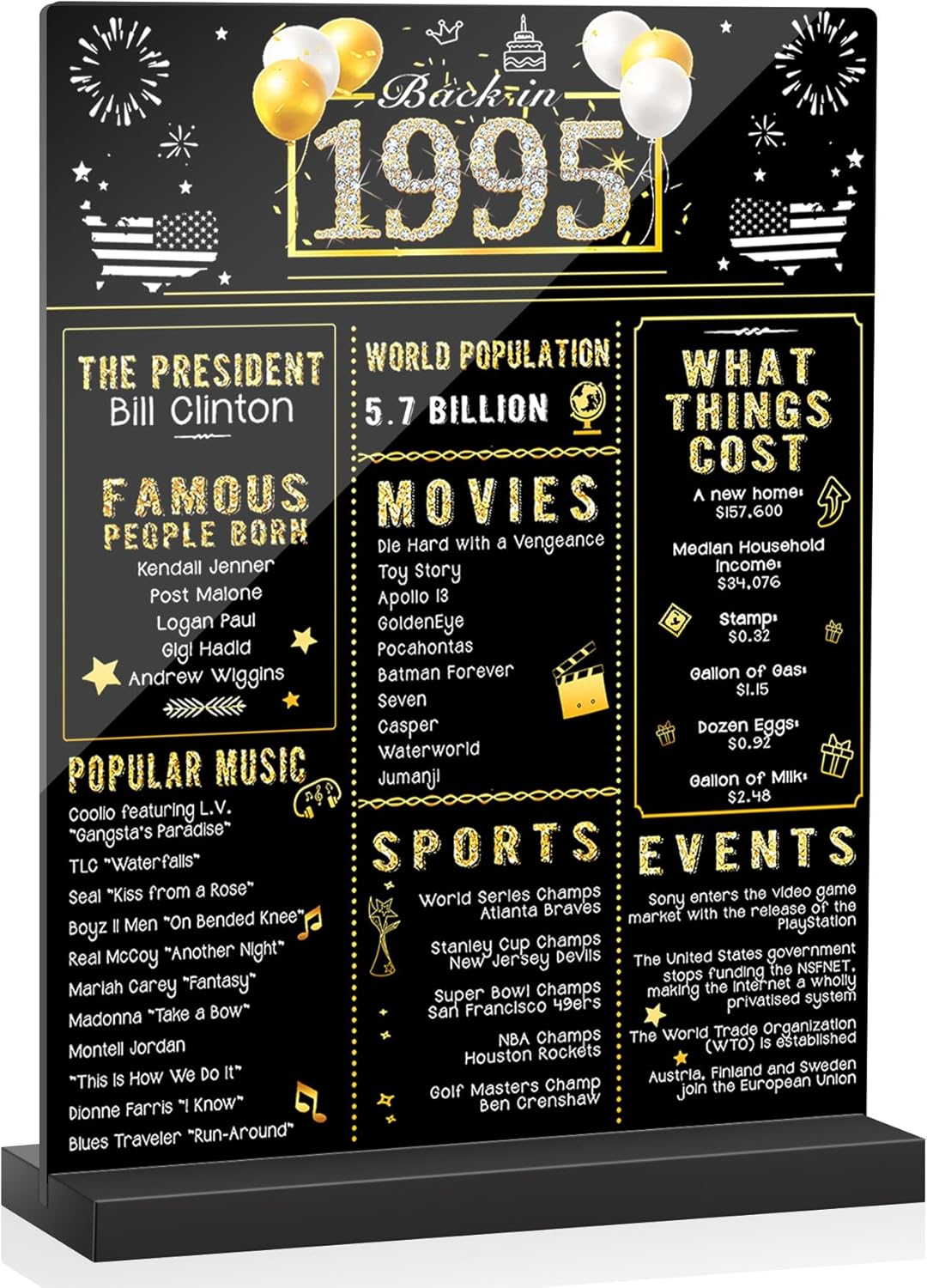 Amazon.com: ZZDWLDHA 29th Birthday Decorations Women Men,Gold Back in ...