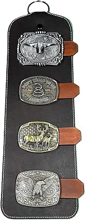 Amazon.com: Belt Buckle Display, Western Buckle Mount, Premium leather ...
