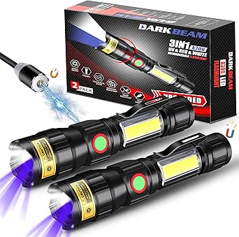 DARKBEAM A200 UV 365nm Torches USB Magnetic Rechargeable LED Torch 3 in ...