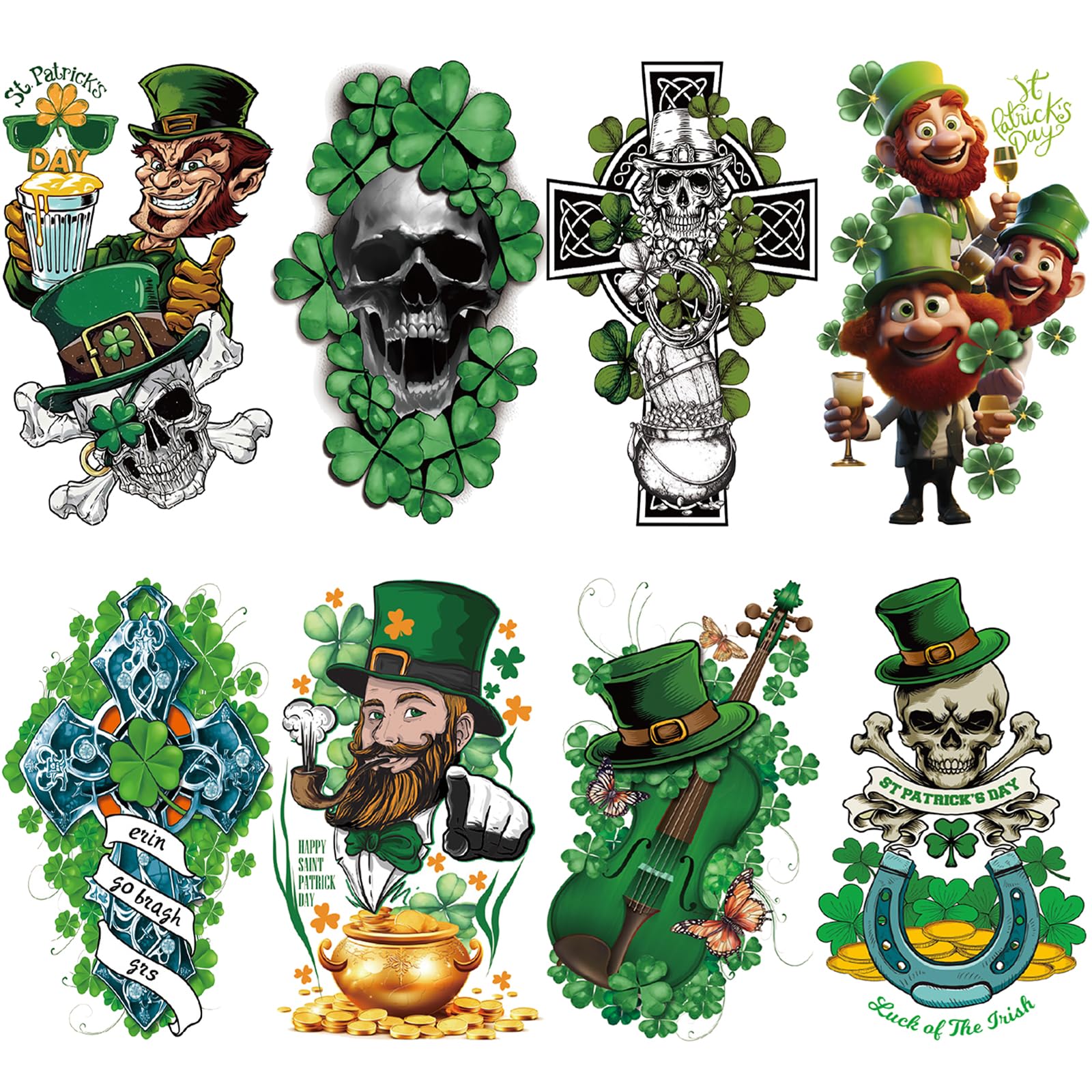 Snapklik.com : Large St Patricks Day Tattoos Sticker Men Women ...