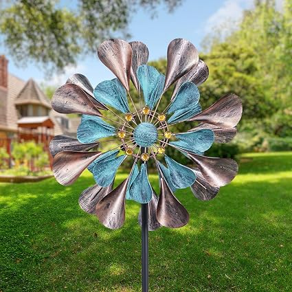 Amazon.com: hourseat Wind Spinners Outdoor Metal Large 360 Degrees ...