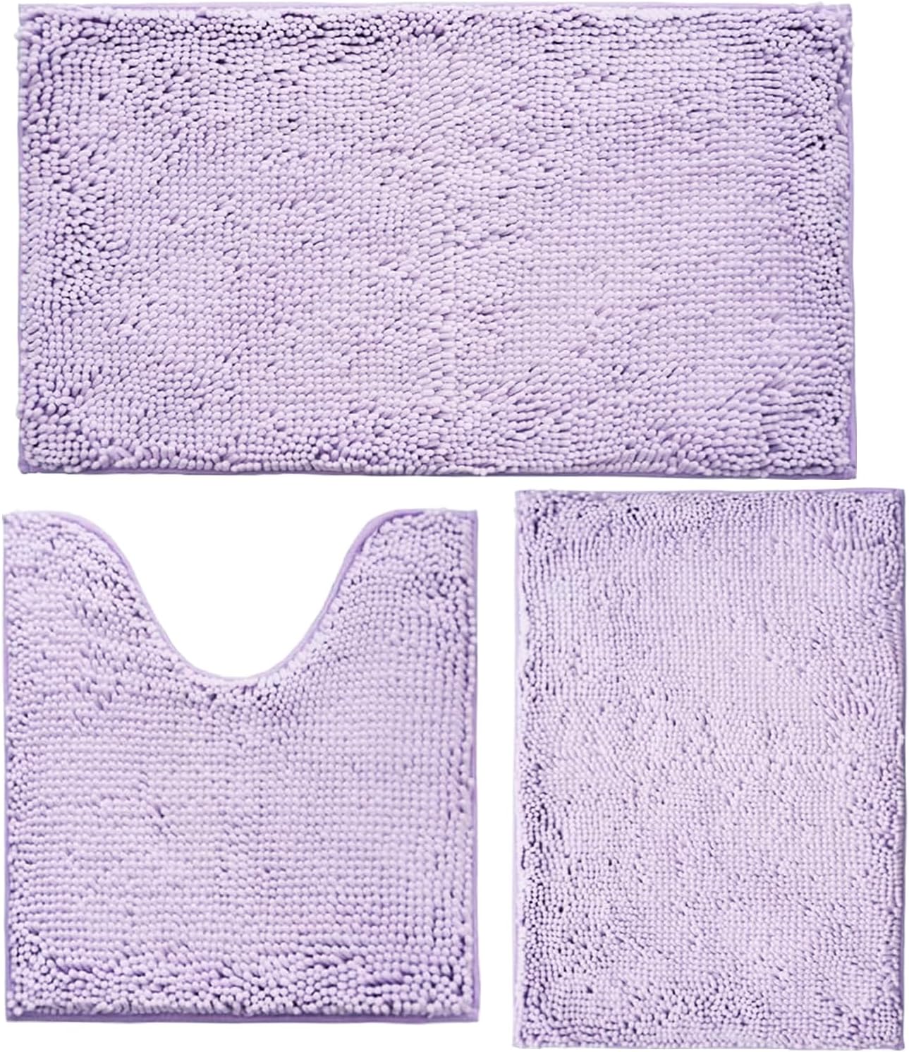 Amazon.com: Bathroom Rugs Sets 3 Piece Non Slip,Bath Rugs with PVC ...