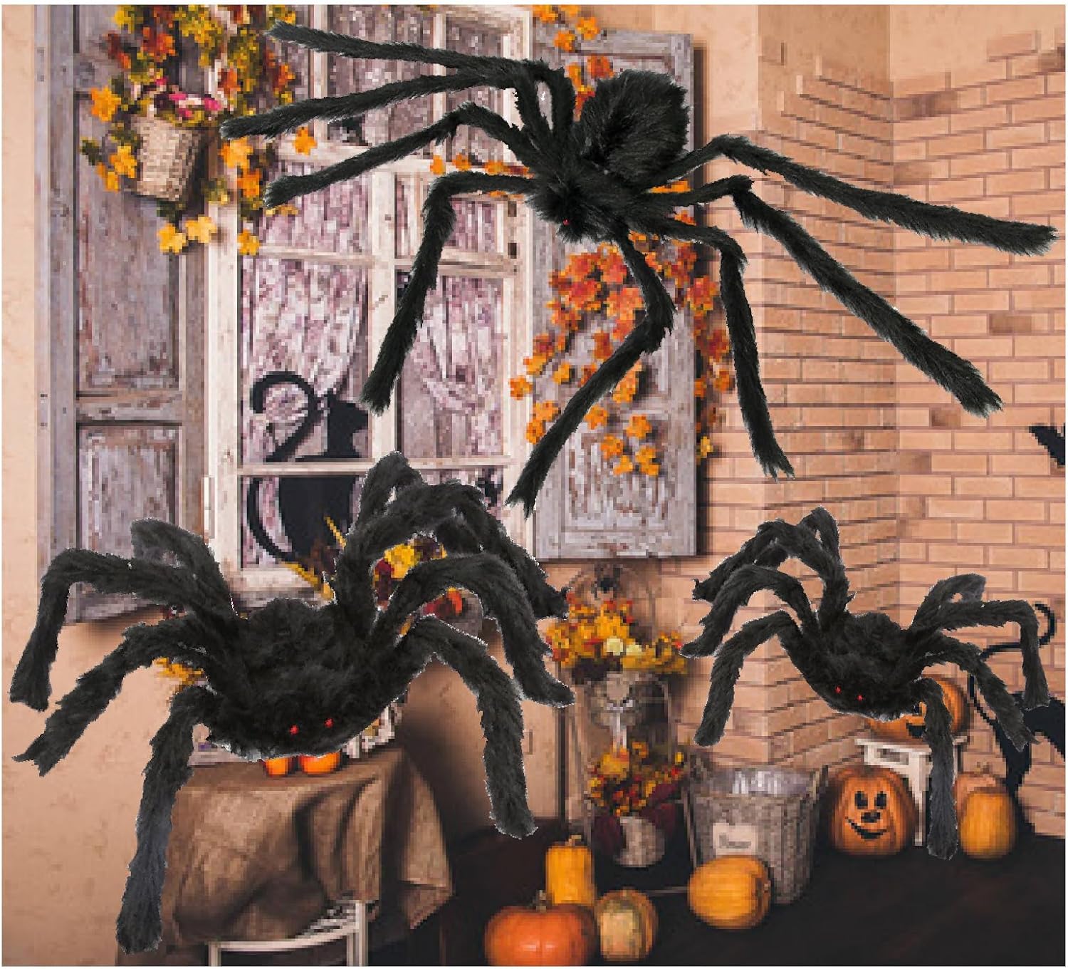 Amazon.com : Mxphofra 3Pack Halloween Spider Decorations Halloween ...