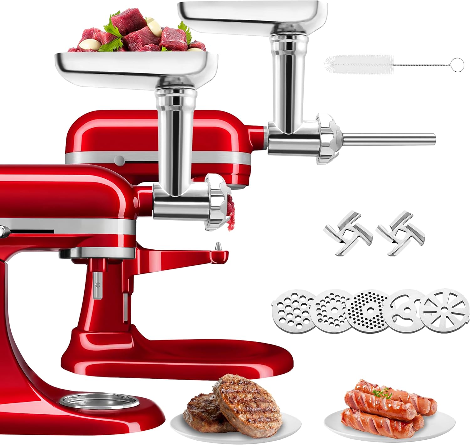 Amazon.com: Metal Meat Grinder Attachment for ka Stand Mixer,Food ...