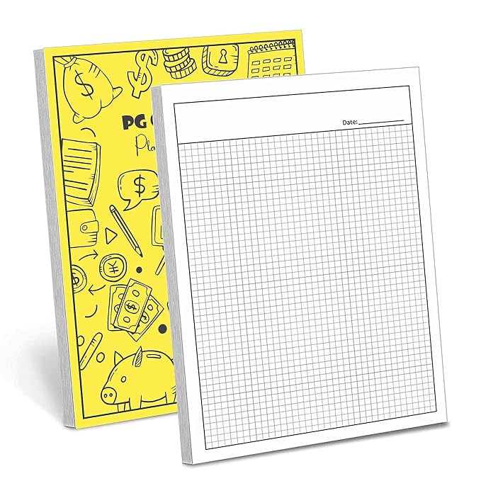 PG Creations 5 mm Grid Paper Notepad, A4 Size, 8x11.5 Inch, Large Size ...