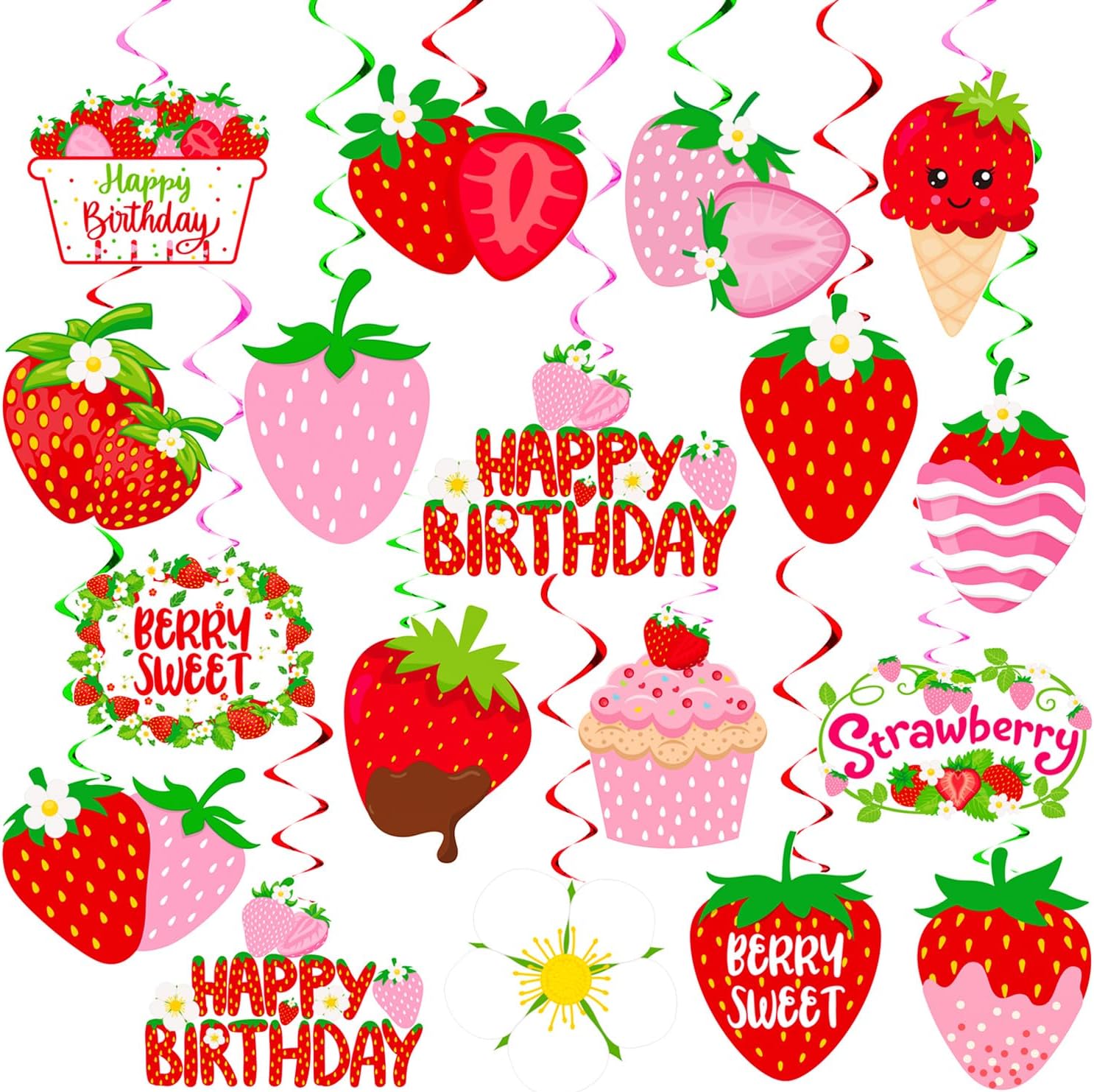 Amazon.com: Pink Disco Ball Party Hanging Swirls 70s Disco Birthday ...