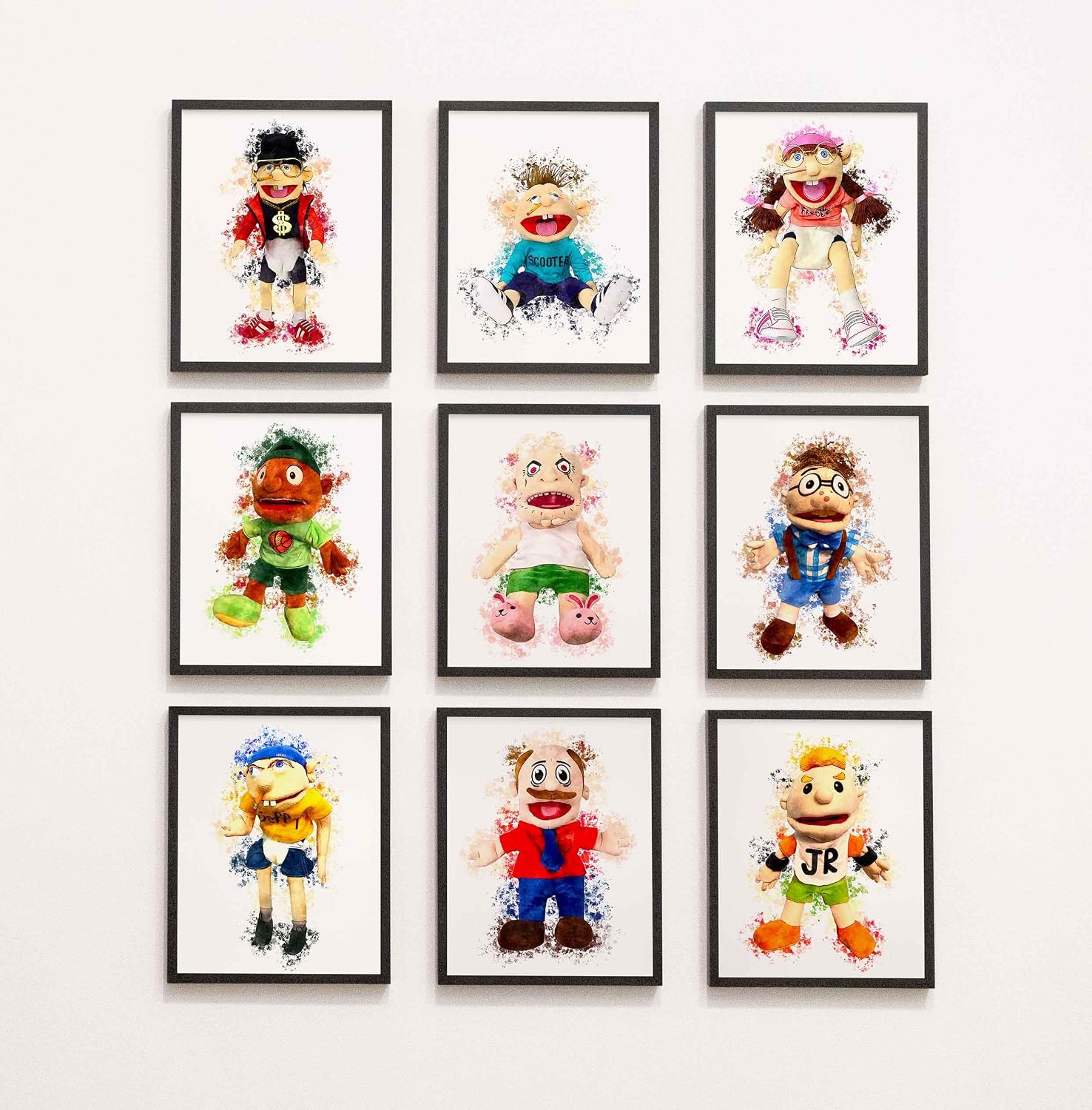 SML Puppet Wall prints - Set of 9 SML Puppet Posters SML Jeffy gifts ...