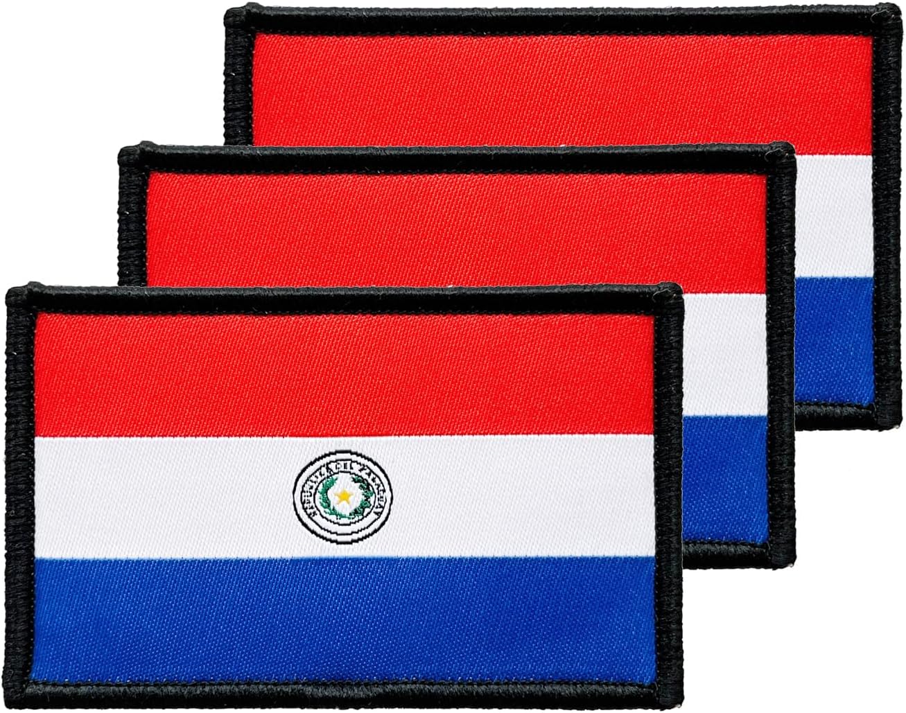 Amazon.com: 3Pcs Paraguay Paraguayans Flag Patch 2x3 Inch, Hook Loop ...