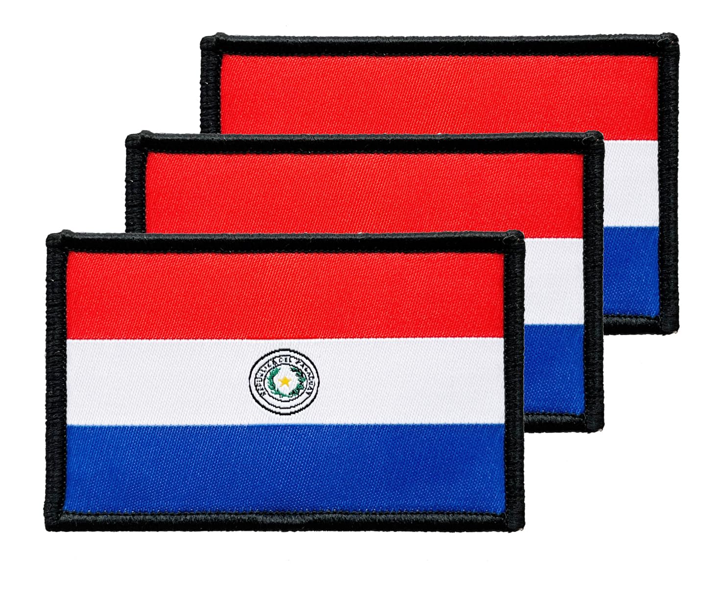 Amazon.com: 3Pcs Paraguay Paraguayans Flag Patch 2x3 Inch, Hook Loop ...