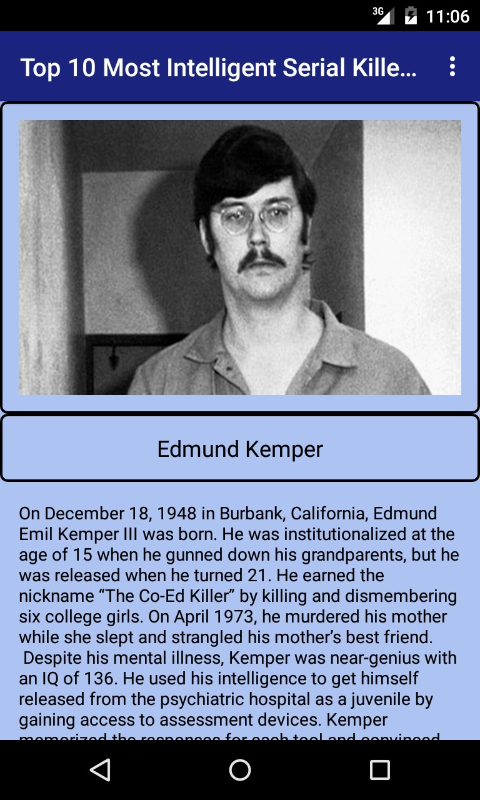 Top 10 Most Intelligent Serial Killers - App on Amazon Appstore