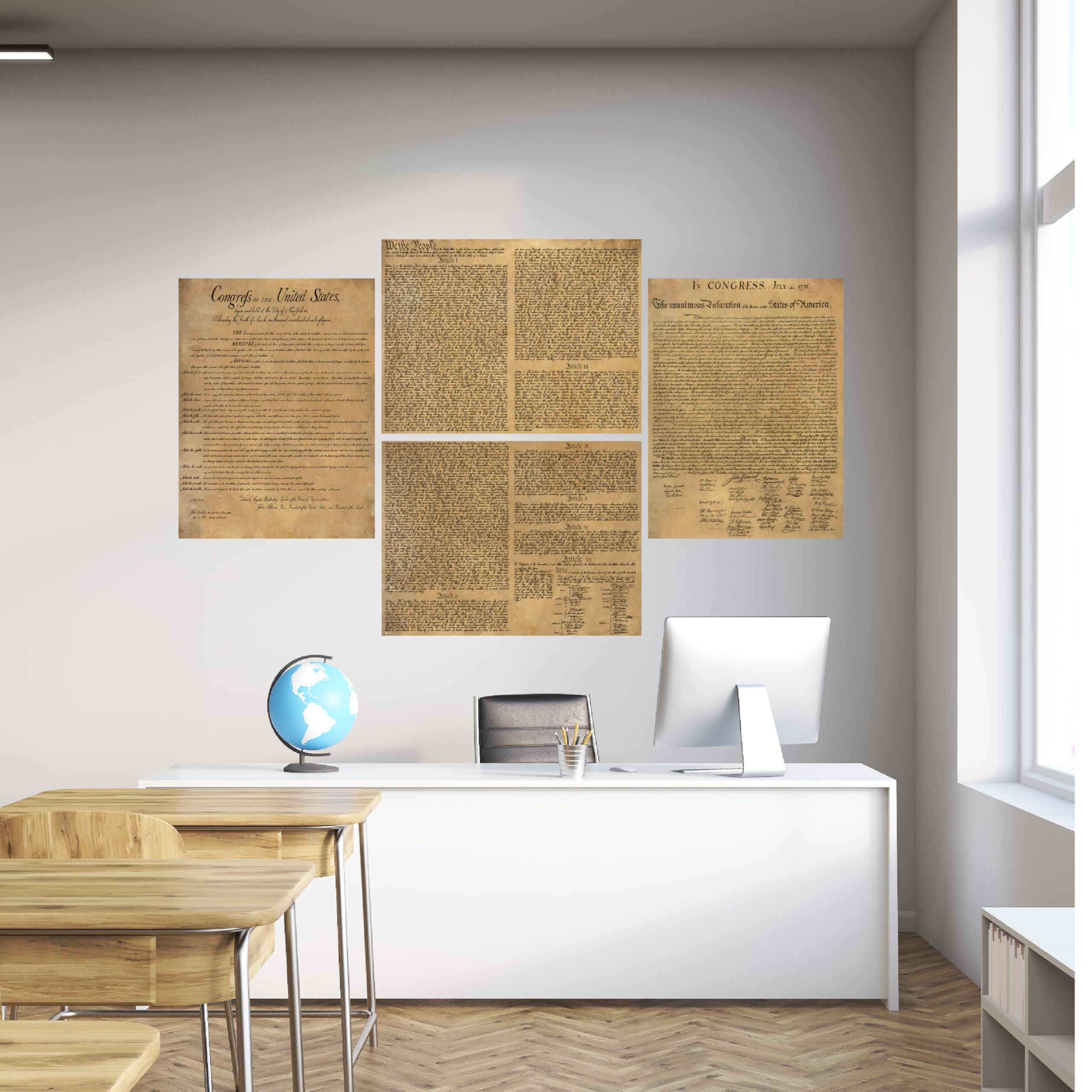 Snapklik.com : American Founding Documents Laminated 3 Pack EXTRA LARGE ...