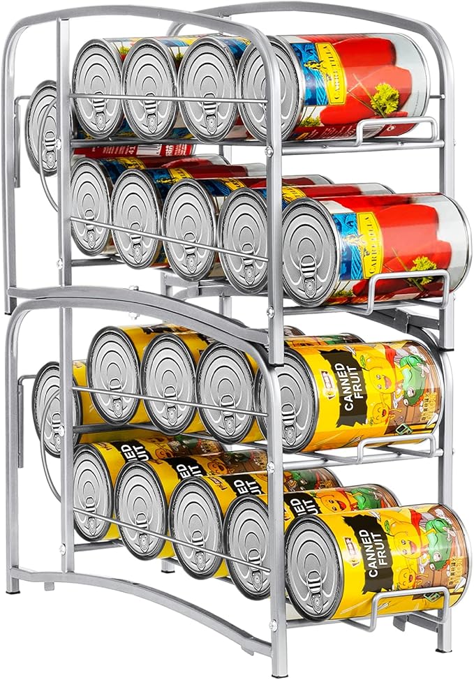 Amazon.com: Auledio Stackable Can Rack Organizer For Kitchen Cabinet ...